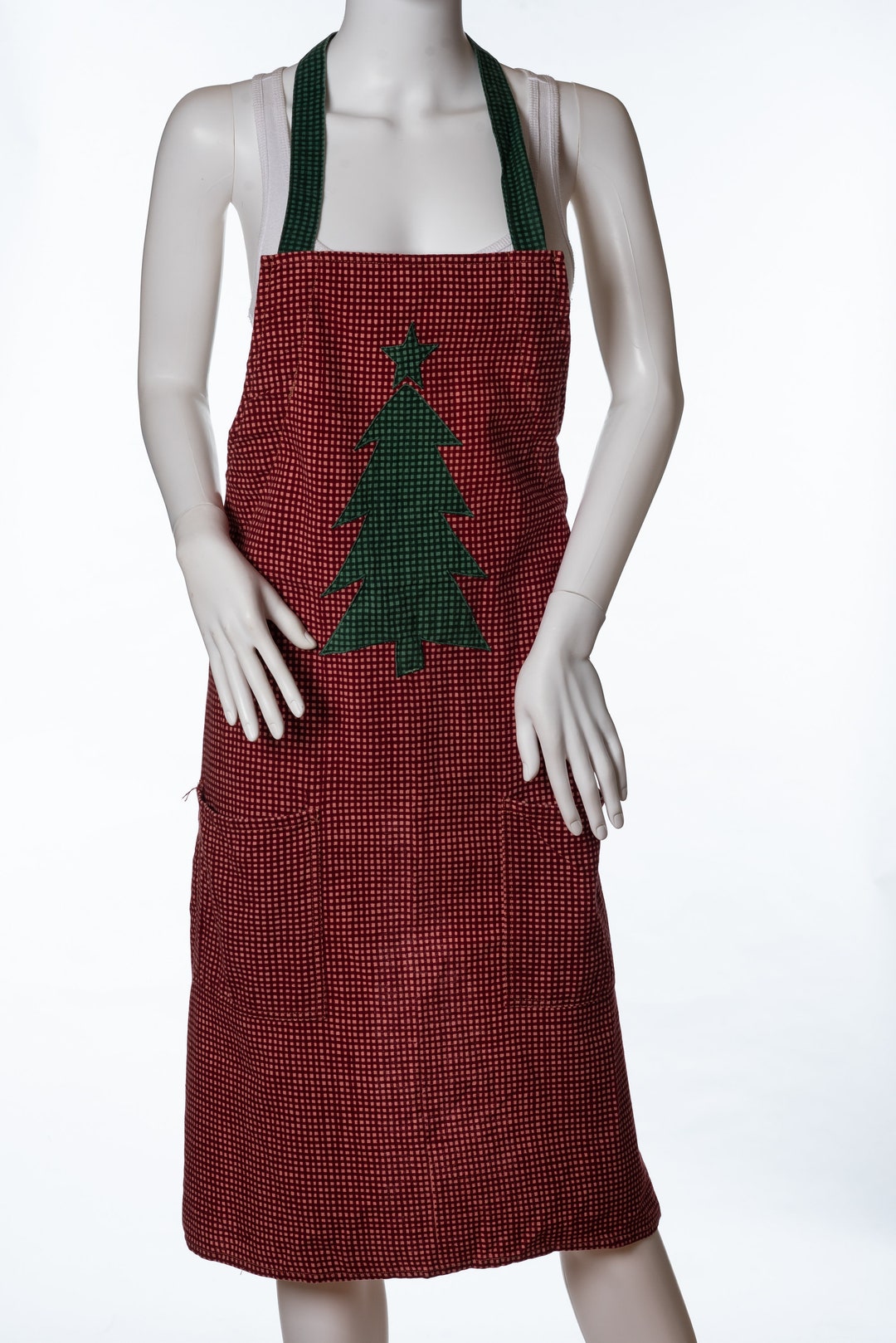 Vintage Christmas Apron With Christmas Tree With Star Ugly Christmas ...