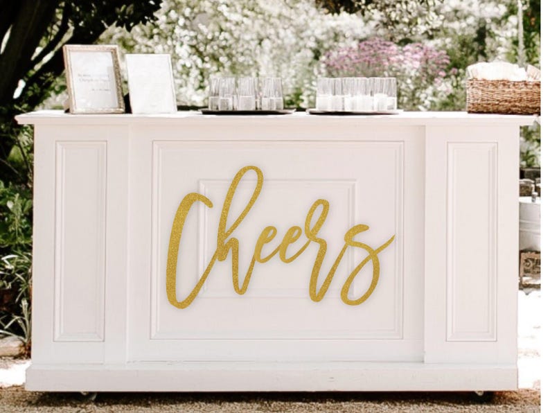 Wedding Cheers Bar Sign, Custom Wood Party Backdrop Sign, Custom Wood ...