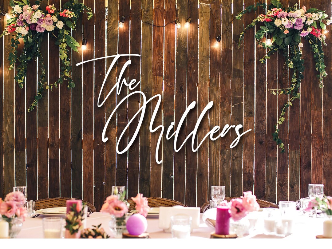 Custom Last Name Sign for Wedding Decor, Personalized Family Name ...