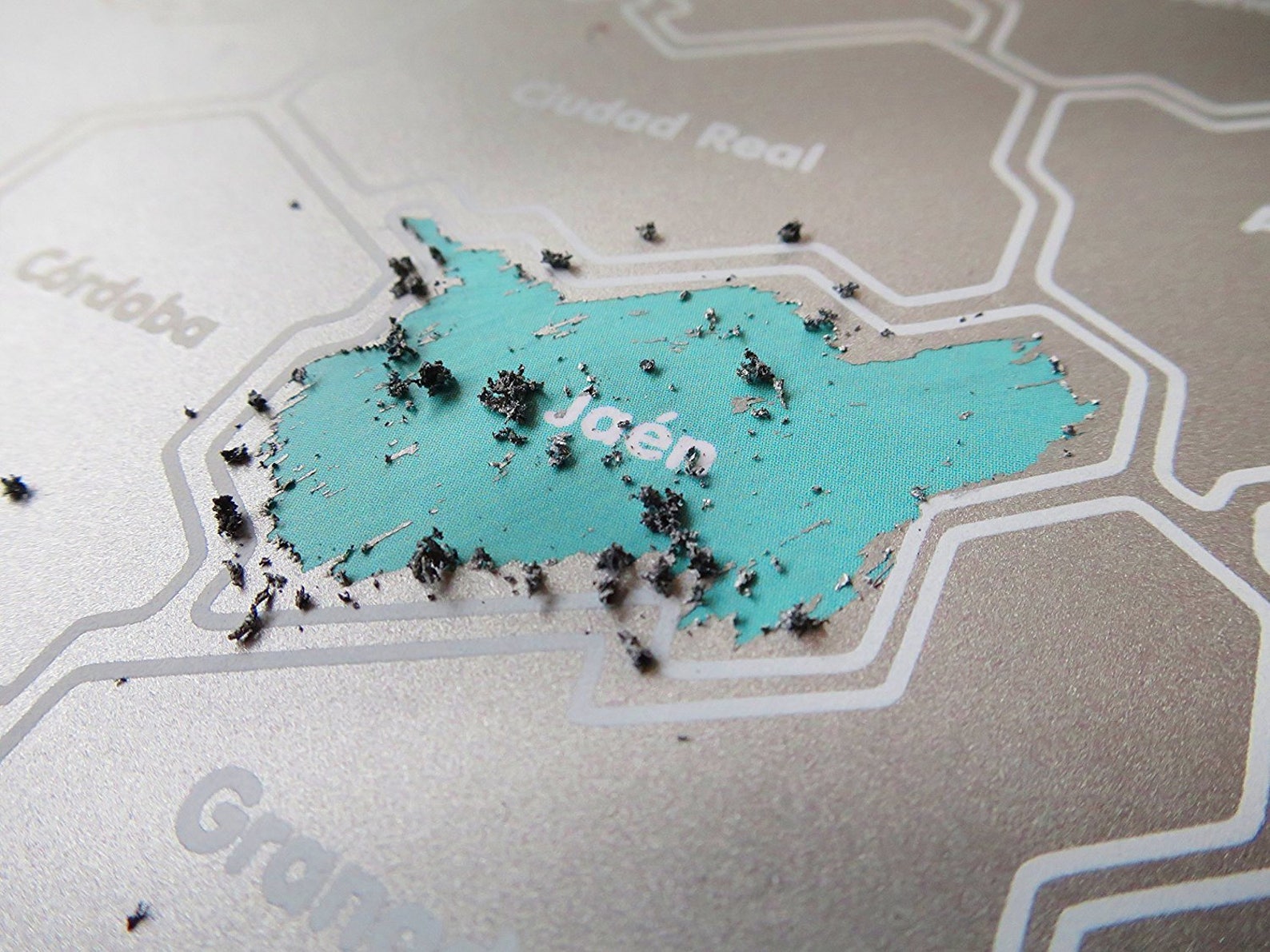 Scratch off Travel Map of Spain / Blue Version - Etsy