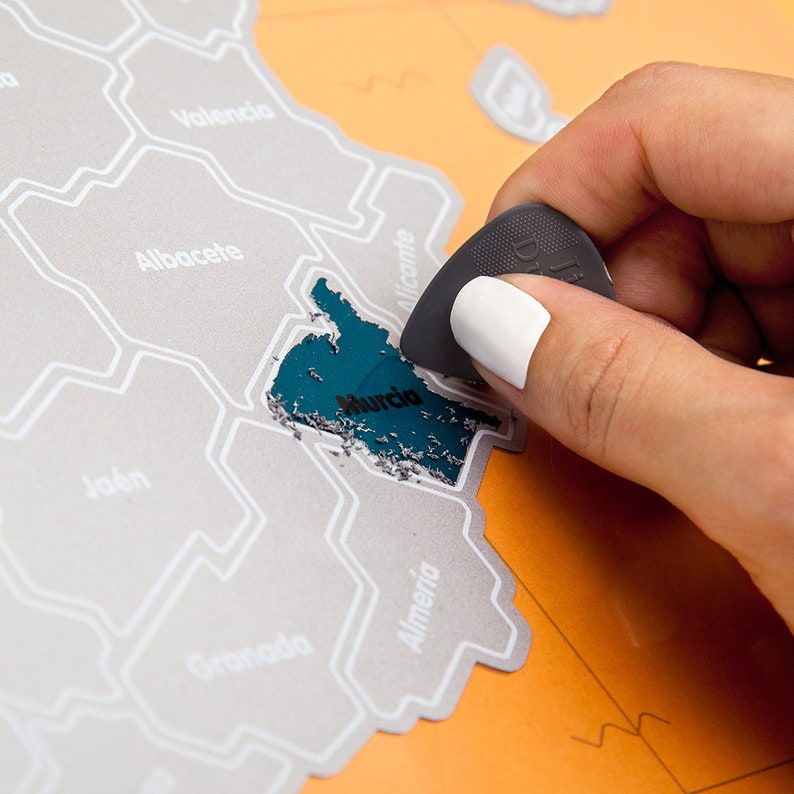 Scratch off Travel Map of Spain / Transparent Version - Etsy UK