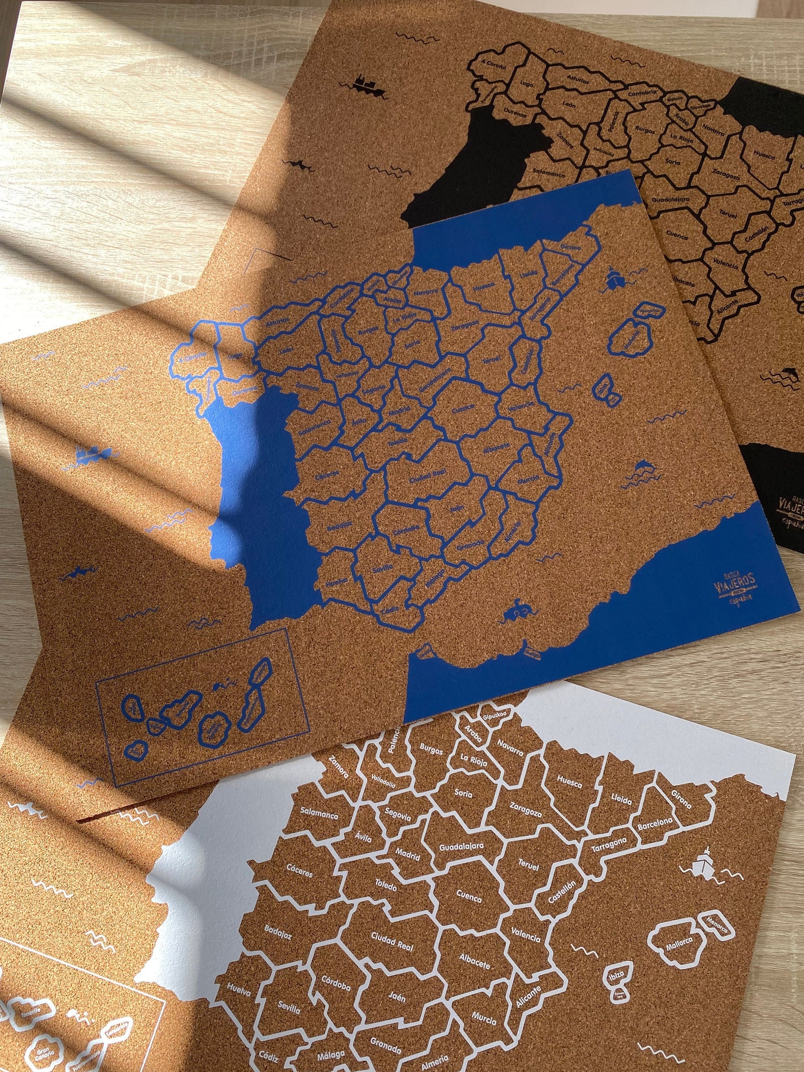 Cork Travel Map of Spain / Available in 6 Different Options - Etsy