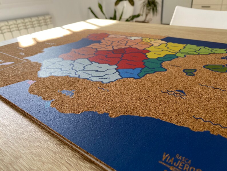 Cork Travel Map of Spain / Available in 6 Different Options - Etsy