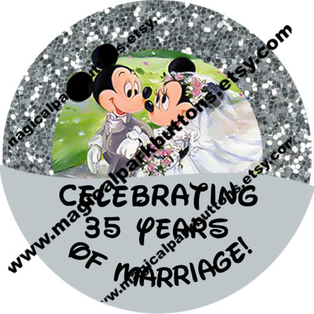 Mickey Minnie Anniversary Buttons-disney Anniversary Buttons-disney ...