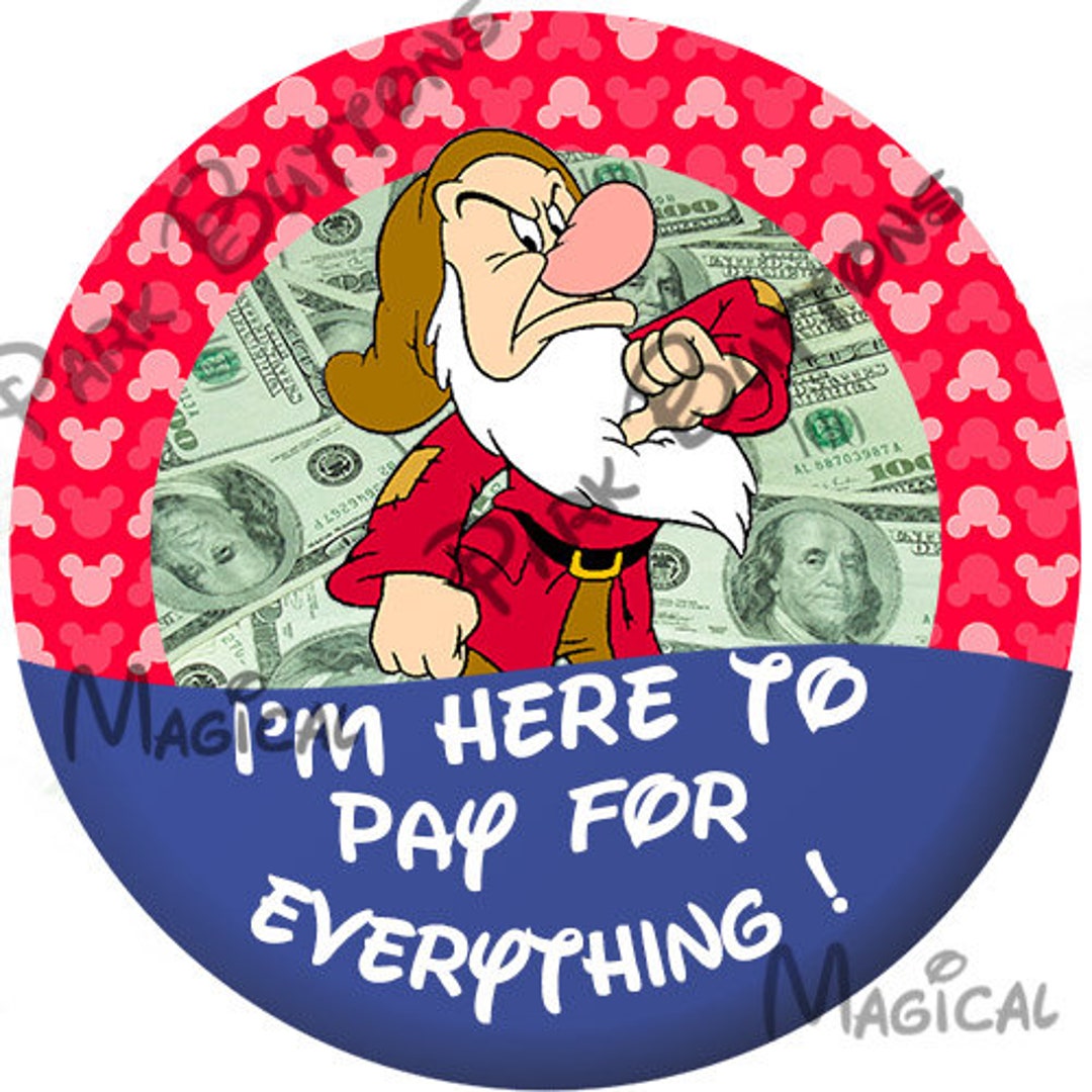 Grumpy Disney Buttons-grumpy Disney Pins-grumpy Disney Park - Etsy
