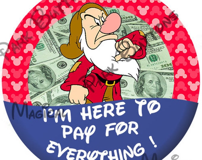 Grumpy Disney Buttons-grumpy Disney Pins-grumpy Disney Park Buttons ...