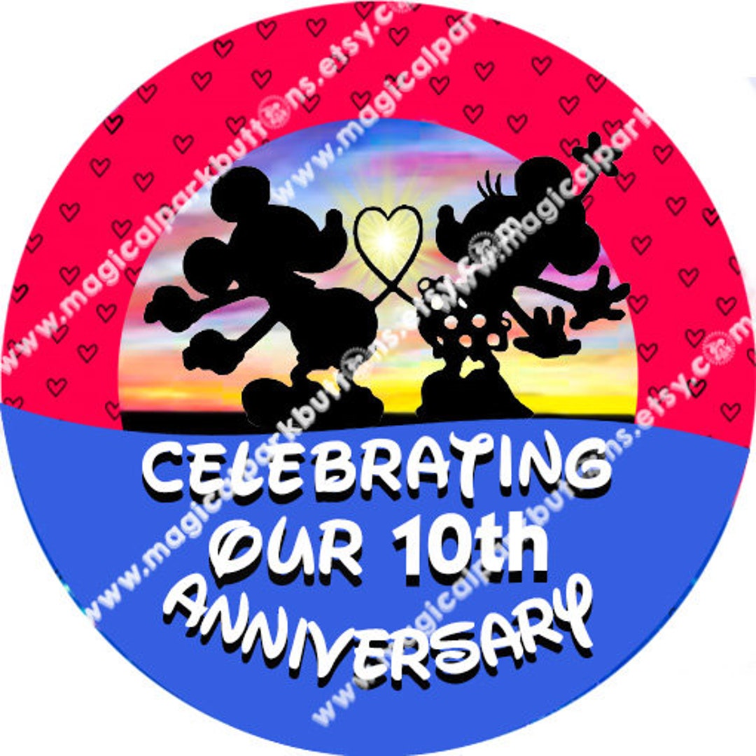 Mickey Minnie Anniversary Buttons-disney Anniversary Buttons-disney ...