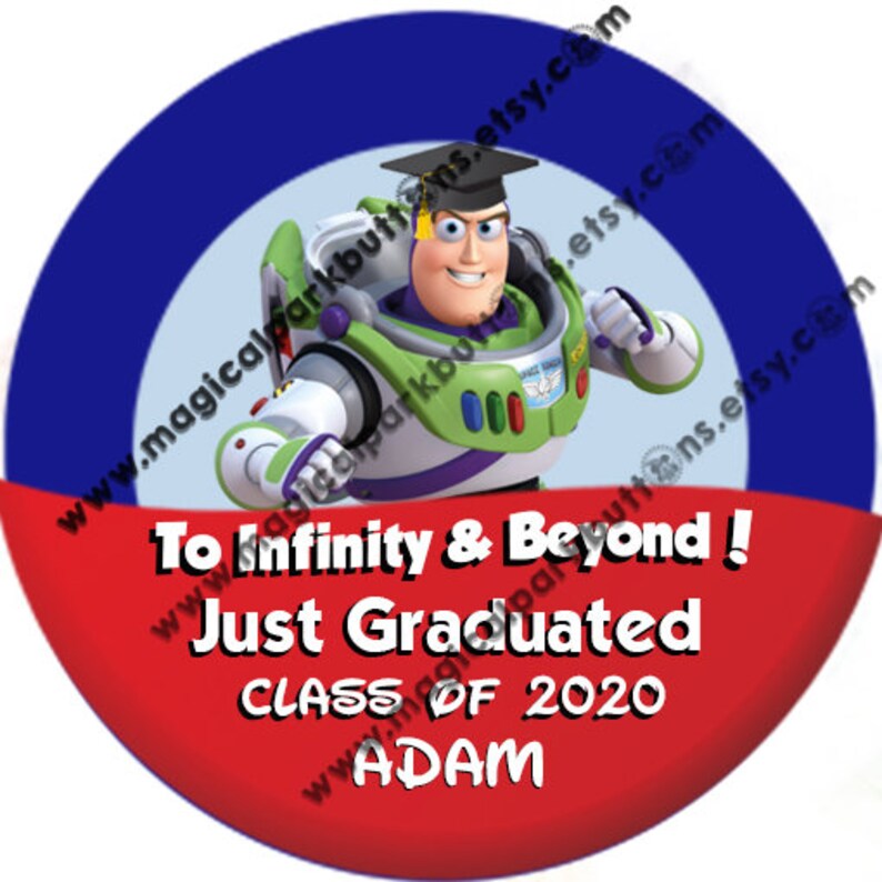 Class of 2022-disney Graduation Buttons Buzz Graduation - Etsy