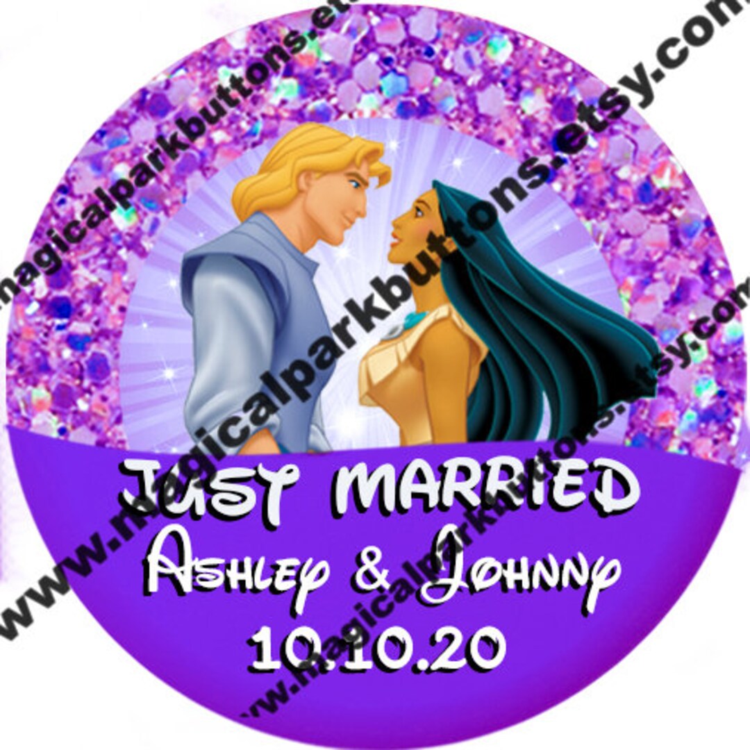 Disney Park Pins- Disney Buttons-disney Pins-disney Just Married Pins ...