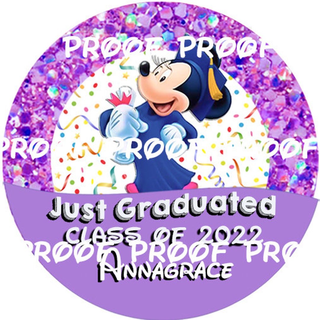 2025mickey Mouse Just Graduated Celebration Button - Graduation Pin ...