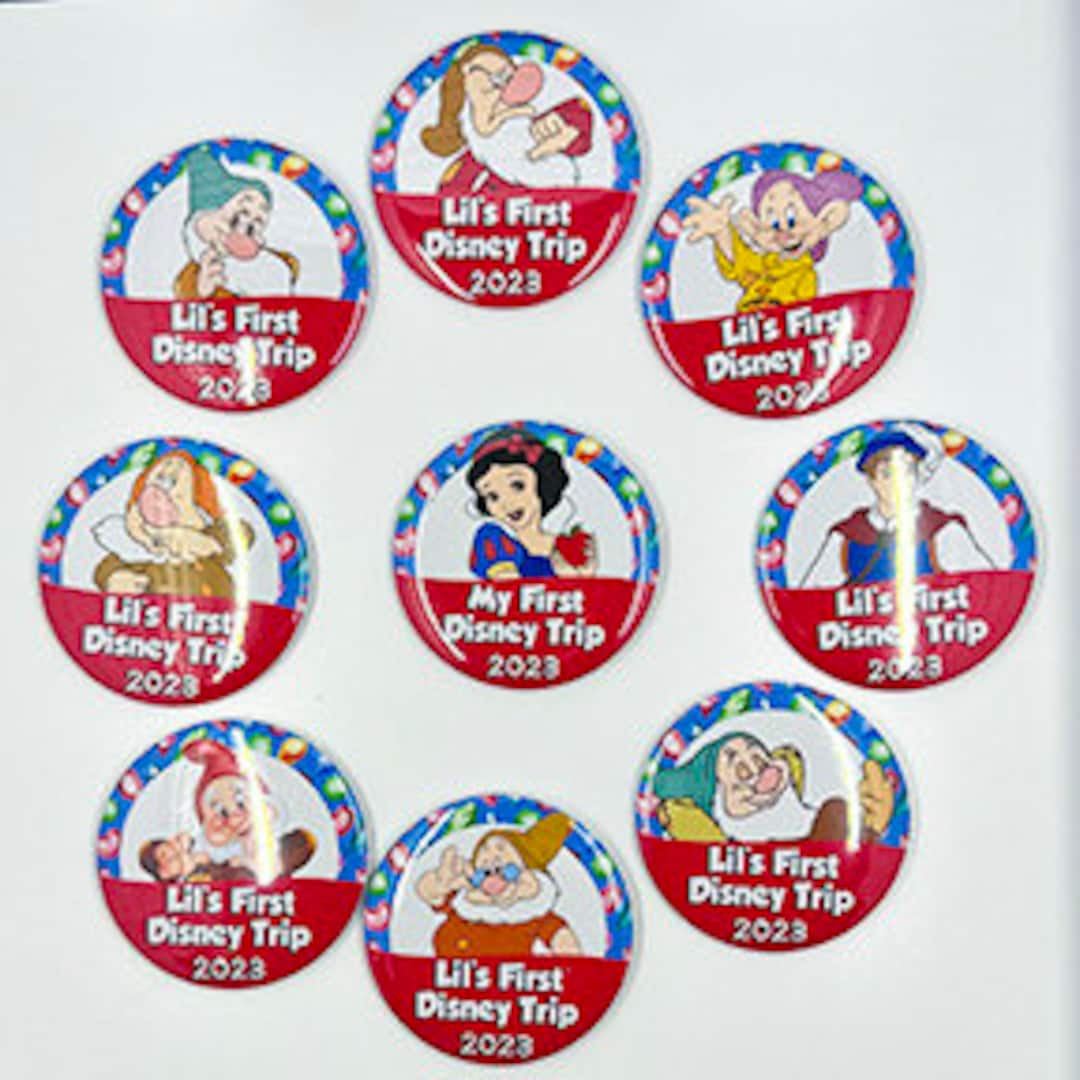 2023-2024-disney First Visit Buttons-disney Park Buttons, Disney Park ...