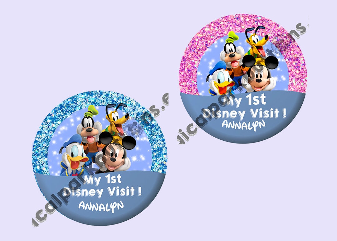 2023-2024-disney First Visit Buttons-disney Park Buttons, Disney Park ...