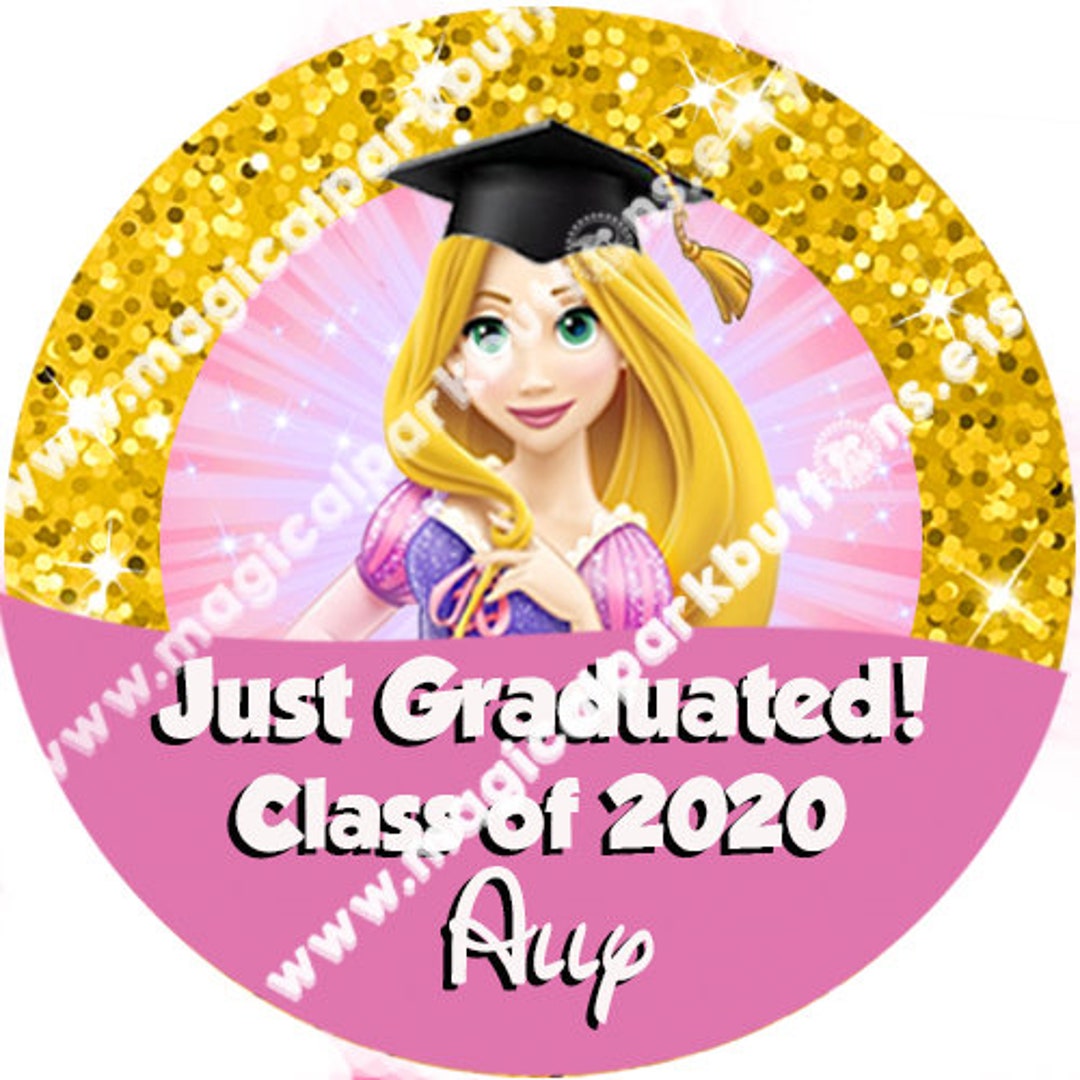 Class Of2025disney Graduation Buttons-rapunzel Graduation Pins-rapunzel ...