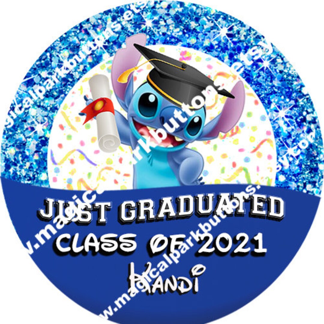 Class of 2022-disney Graduation Buttons Stich Graduation - Etsy