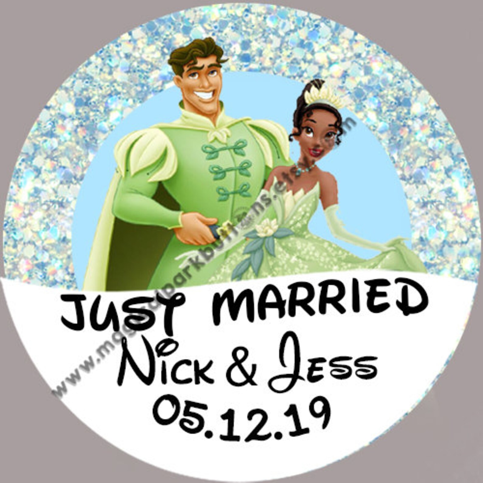 Disney Just Married Pins-disney Buttons Disney Pins Tiana - Etsy