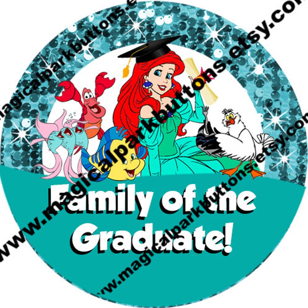 2022disney Graduation Buttons-graduation Buttons-ariel Graduation ...