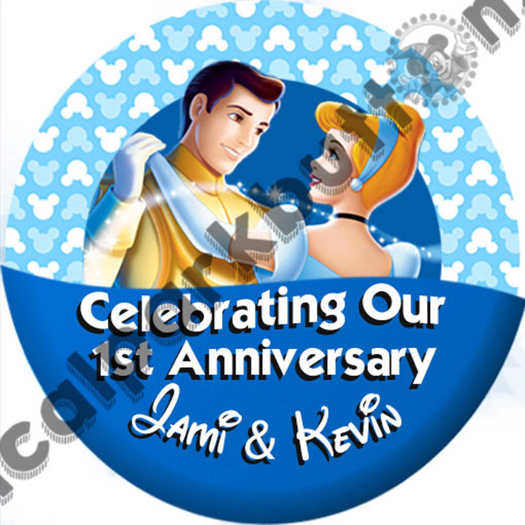 Cinderella Anniversary Buttons Disney Anniversary - Etsy