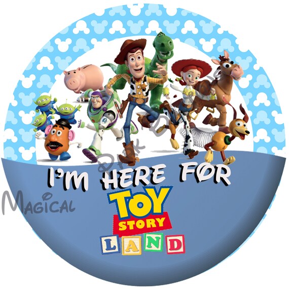 Toy Story Land Buttons Disney Buttons-toy Story Disney | Etsy
