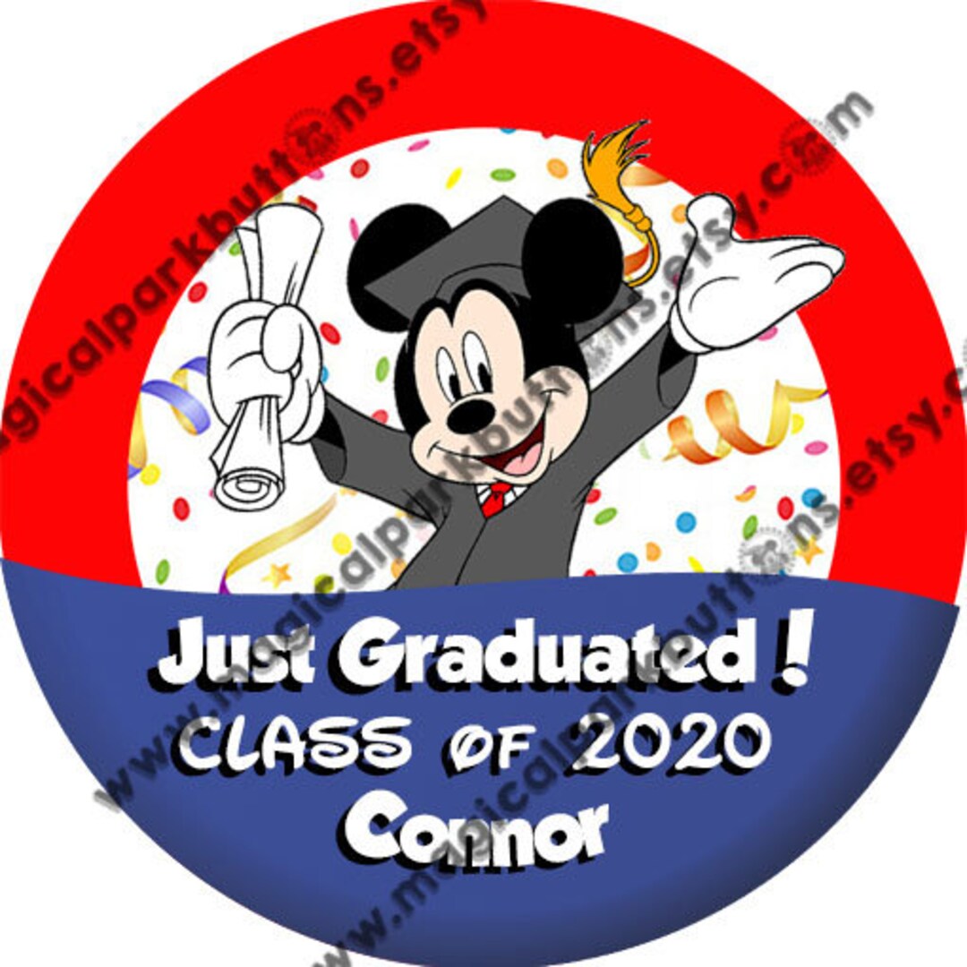 Class Of2025mickey Graduation Buttons-just Graduated Mickey Buttons ...