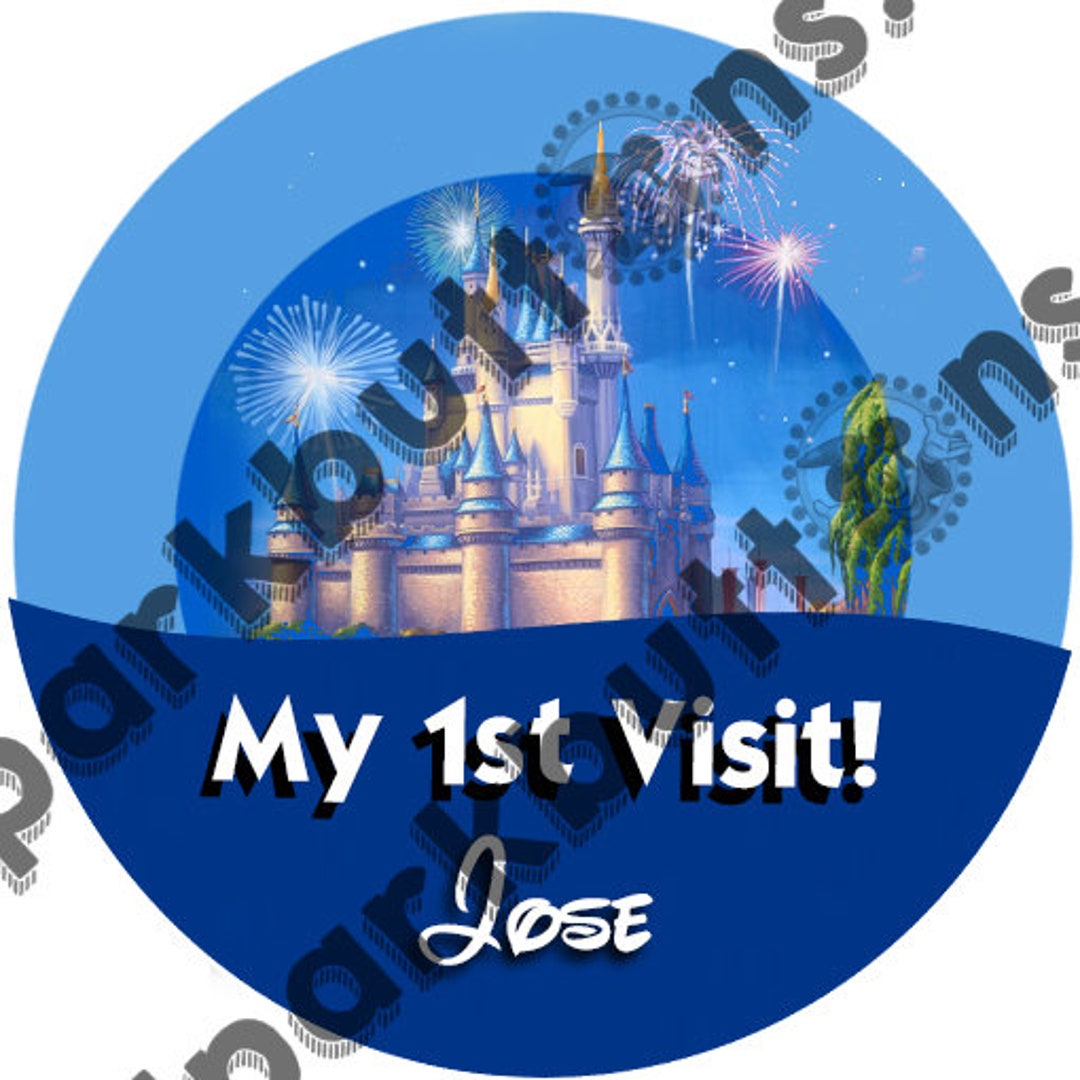 2023-2024-my First Visit Park Button Disney Park Button Character Pin ...