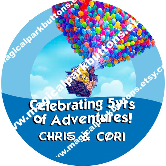 Up Anniversary Buttons-disney Anniversary Buttons-disney Park - Etsy