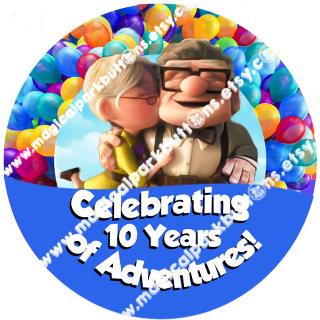 Up Anniversary Buttons-disney Anniversary Buttons-disney Park - Etsy