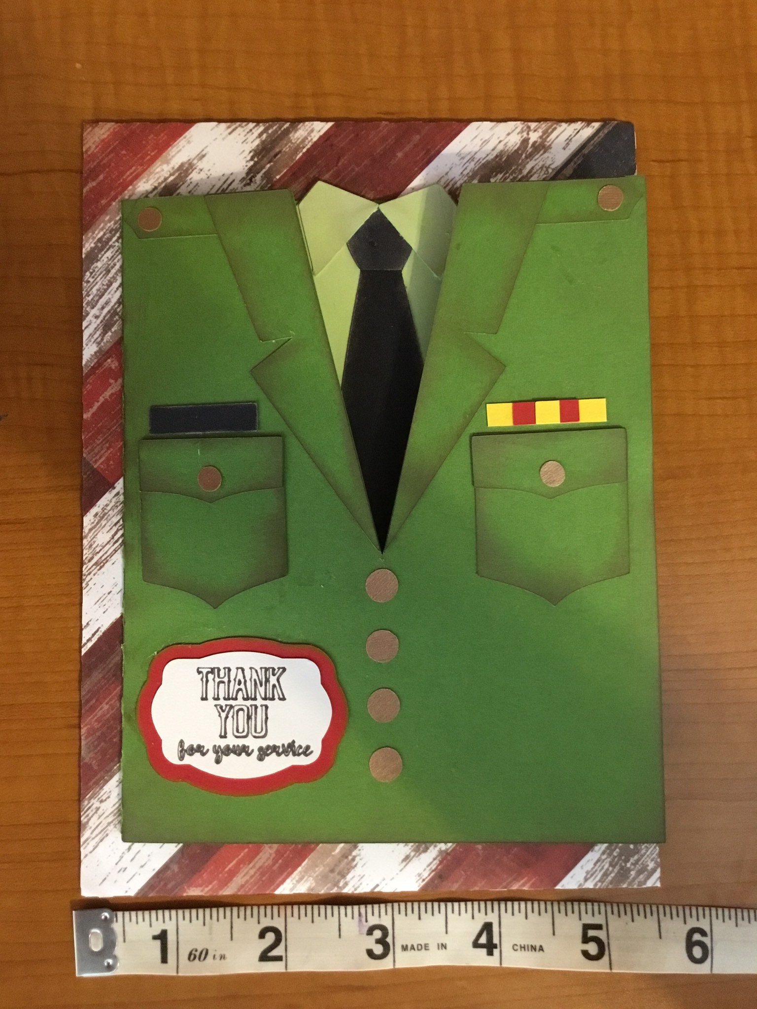 Veterans Day Army Thank You Card - Etsy