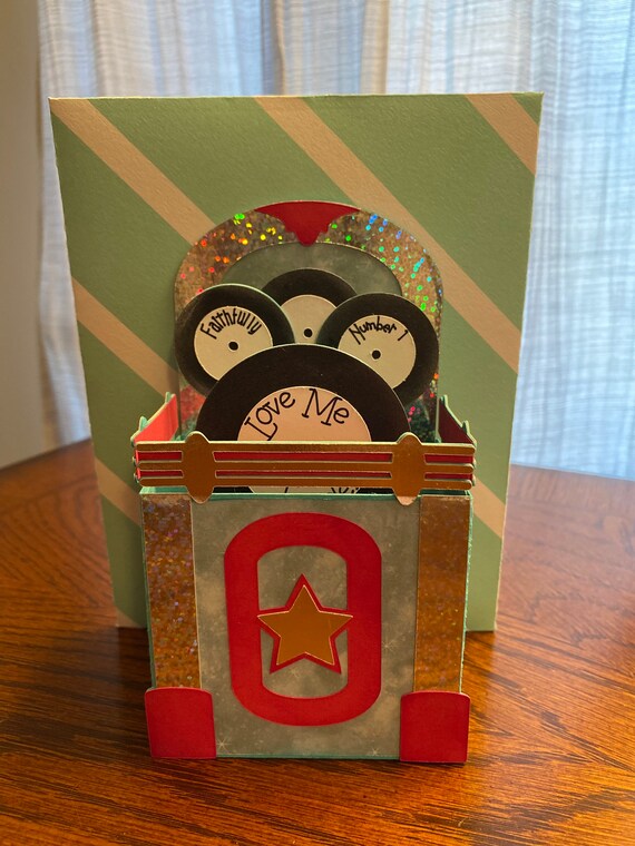 Jukebox Valentines Day 3D Pop up Box Card | Etsy