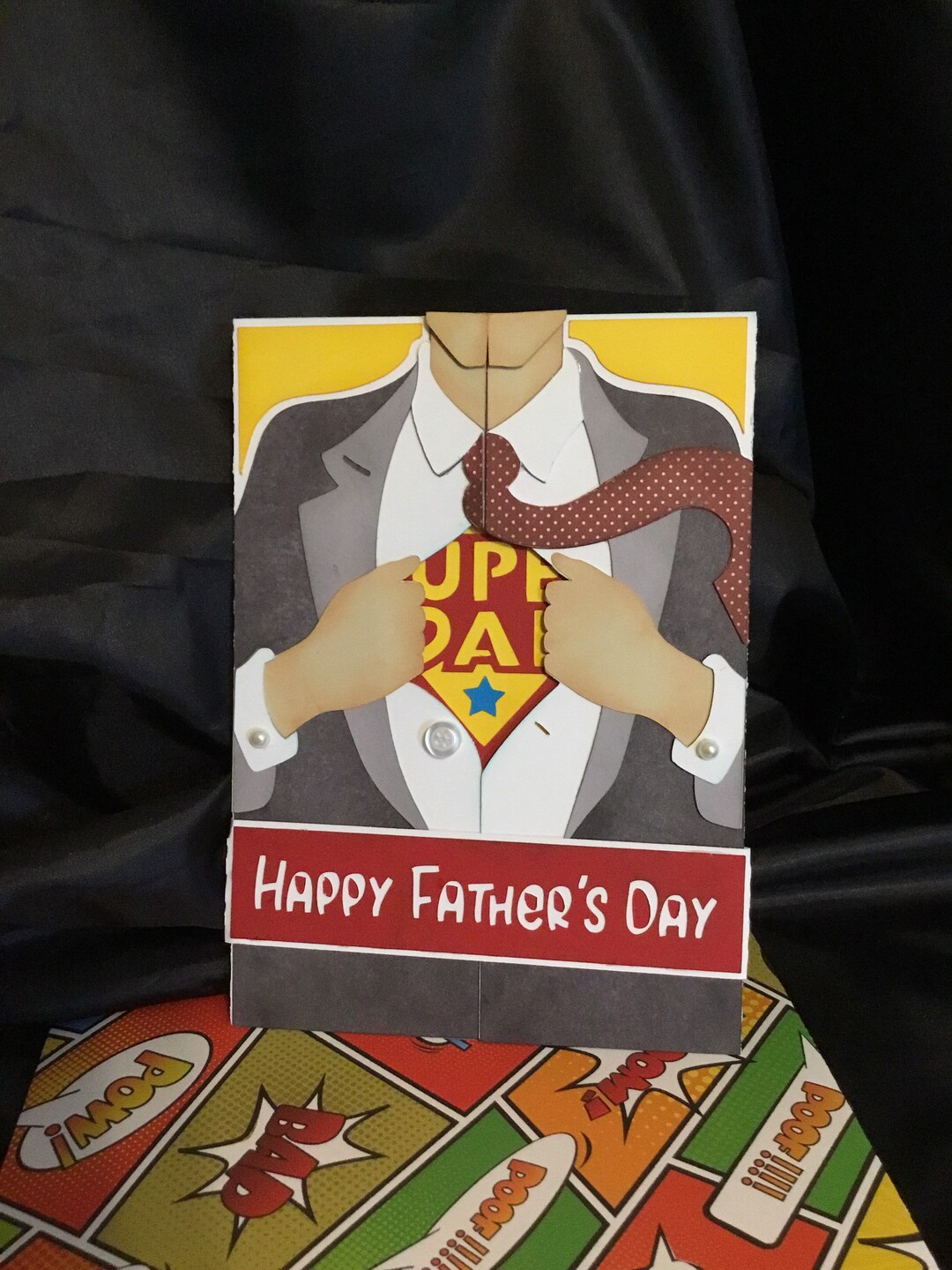 Super Dad Father's Day Vintage Super Hero Comic Book Style Card - Etsy