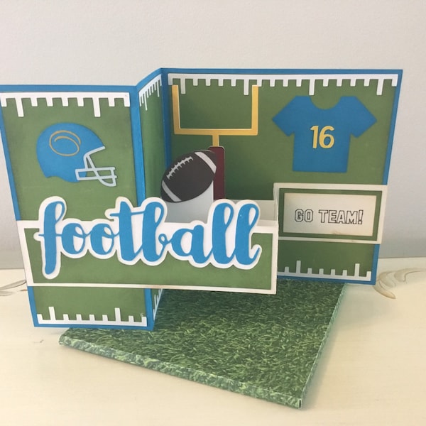 Football Pop up Card Svg - Etsy