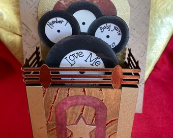 Jukebox Valentines Day 3D Pop up Box Card | Etsy