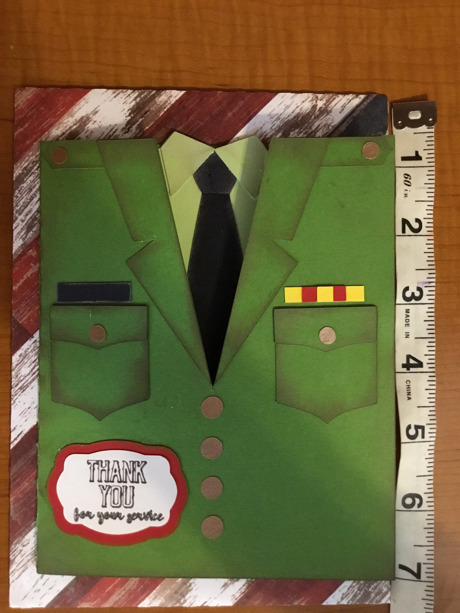 Veterans Day Army Thank You Card - Etsy