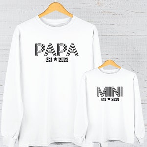 Dad and Son Matching Jumpers, Papa and Mini Matching Sweatshirts, Papa ...