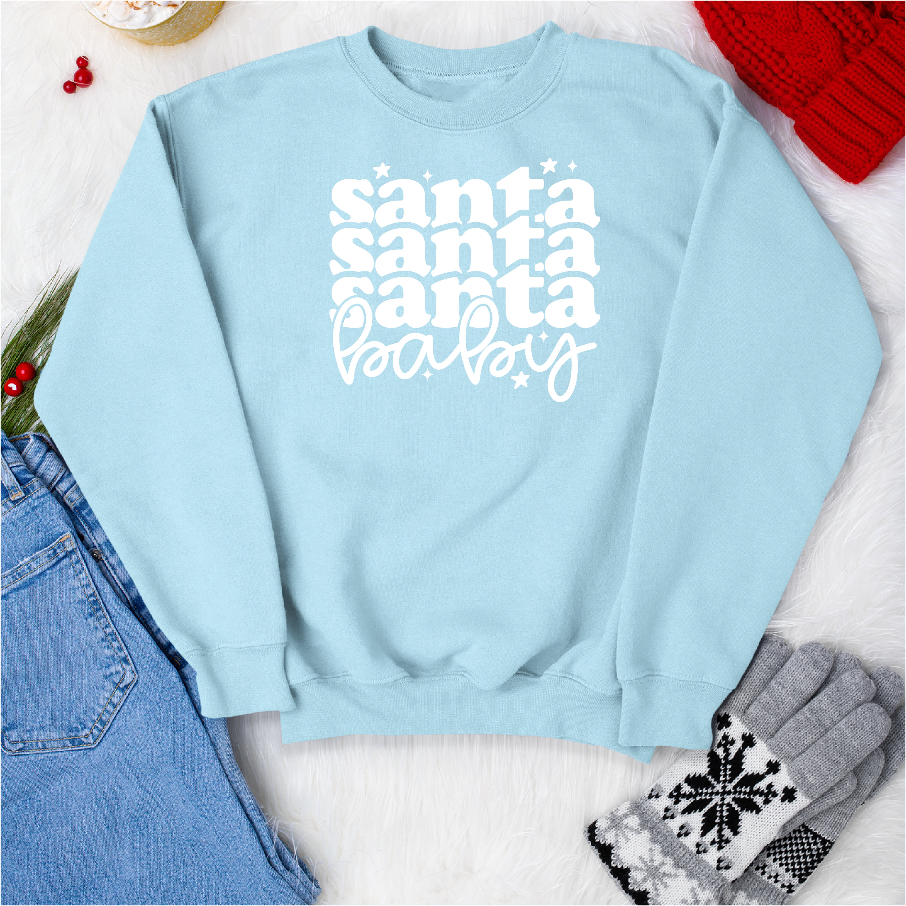 Santa Baby Pink Christmas Jumper for Women, Ladies Christmas Jumper ...