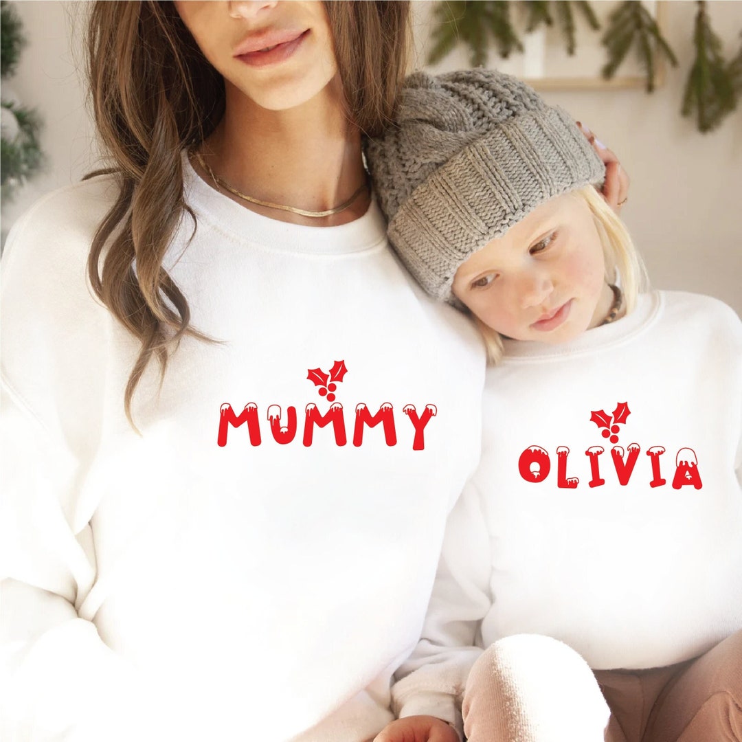 Personalised Family Christmas Jumpers, Matching Christmas Sweatshirt ...