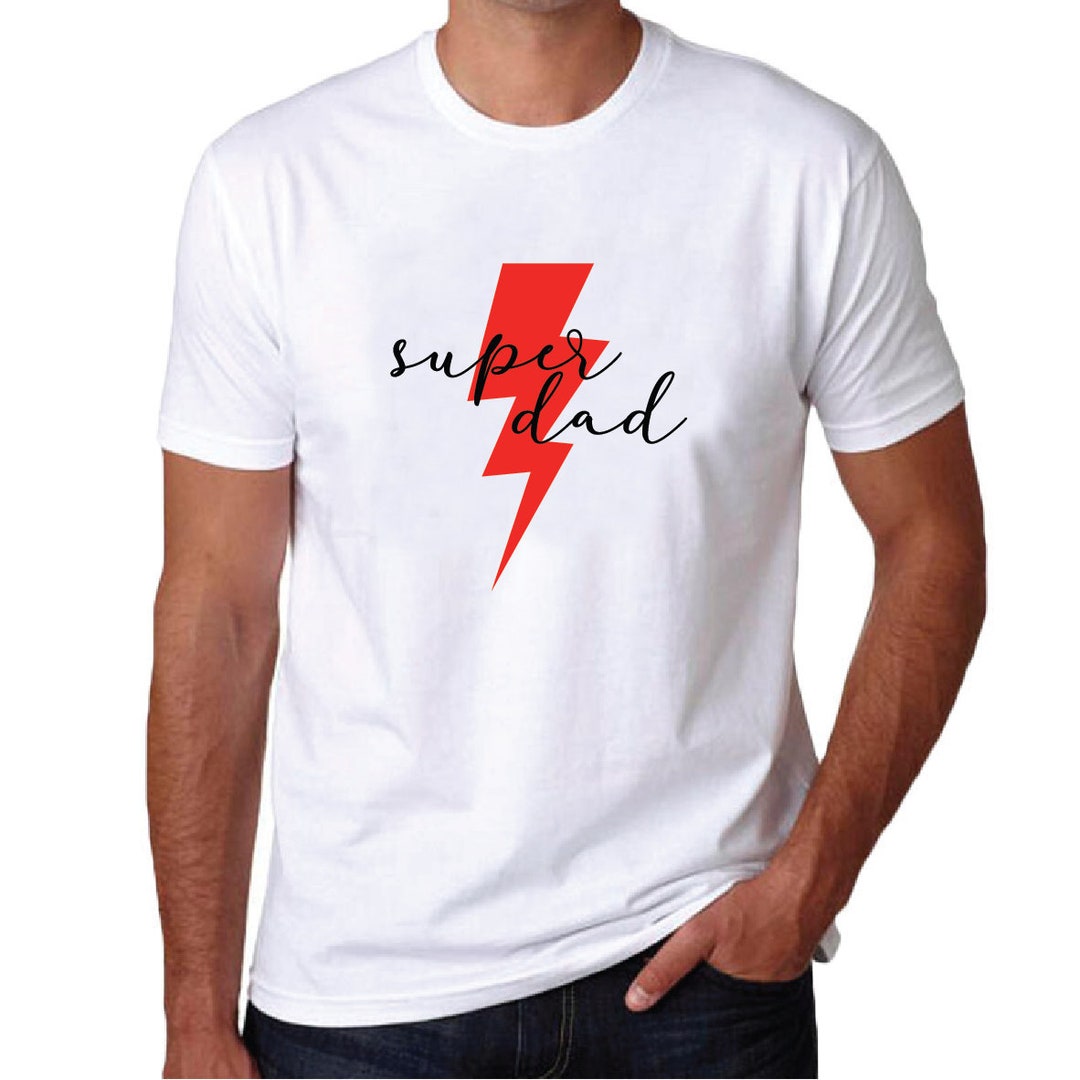 Super Dad Lightning Bolt T Shirt Gift, Father's Day Gift From Kids and Wife, Superhero Dad T ...