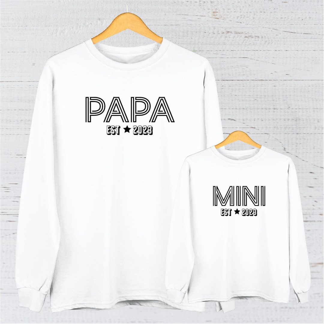 Dad and Son Matching Jumpers, Papa and Mini Matching Sweatshirts, Papa ...