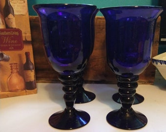 Cobalt Blue Wine | Etsy