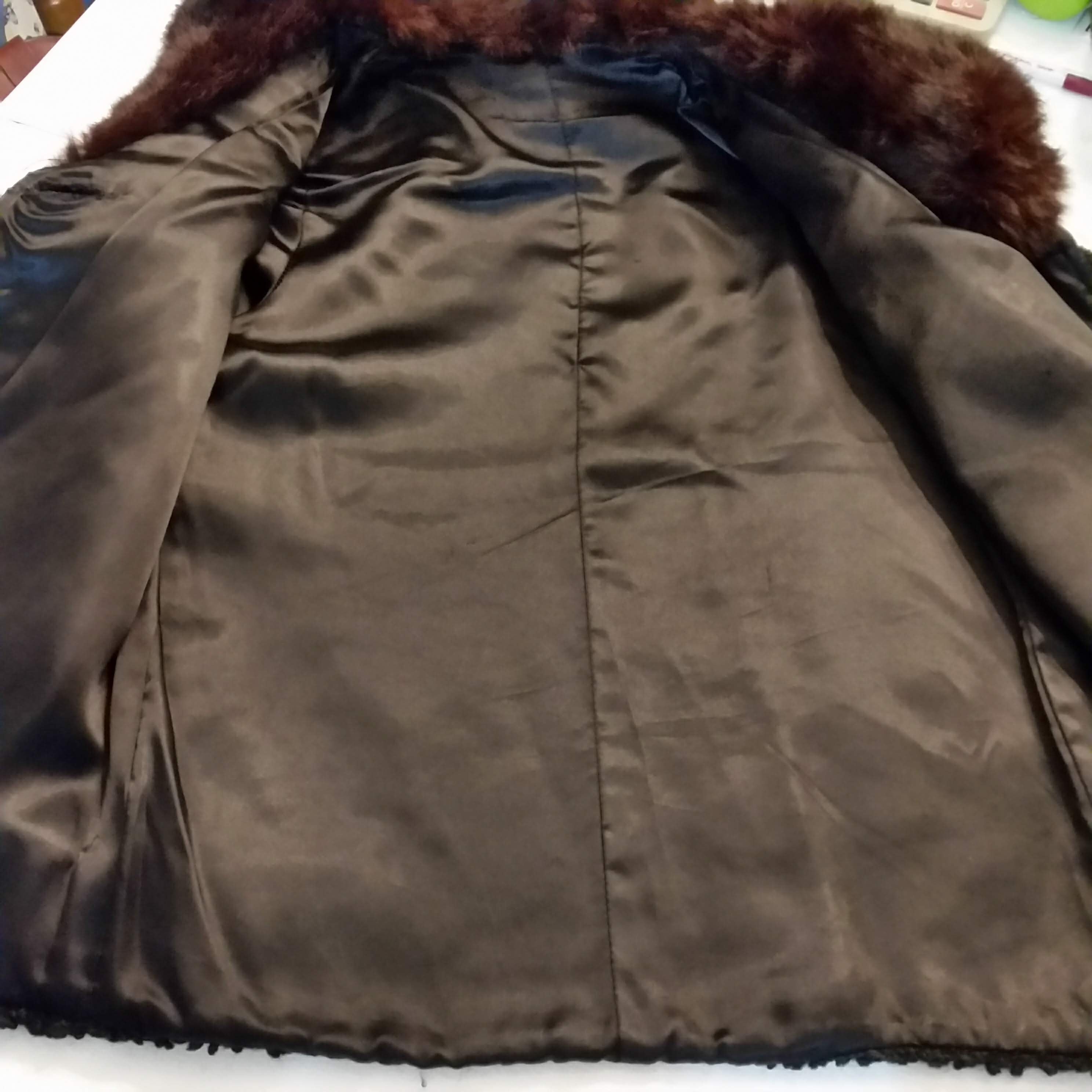 Vintage Black Boucle Box Coat With Mink Collar Estimated Size - Etsy