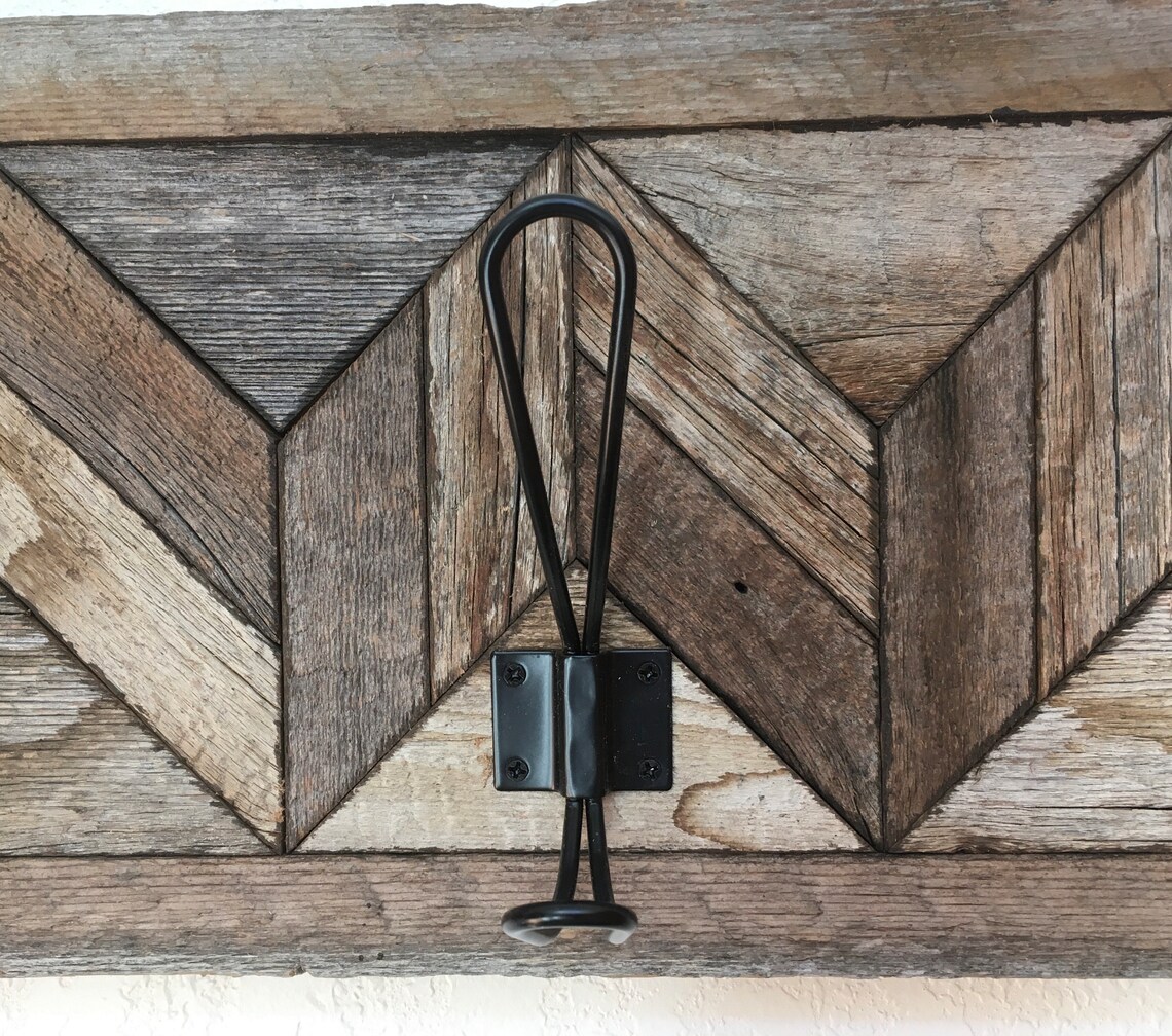 Rustic Wood Coat Rack Wall Mounted Entryway Decor - Etsy