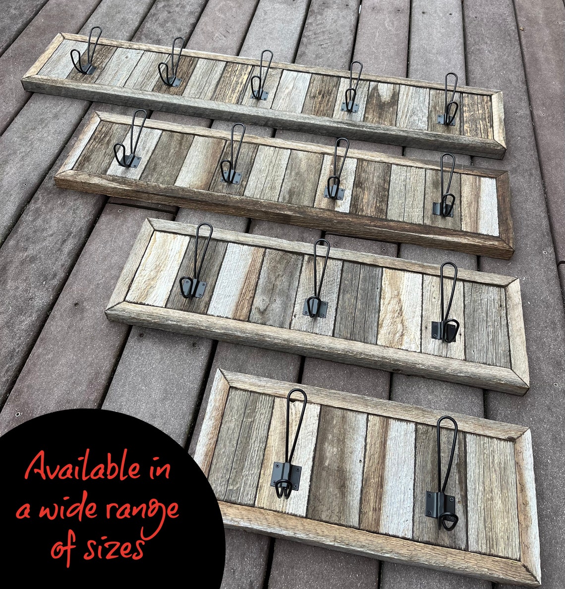 Rustic Wood Coat Rack Wall Mounted Entryway Decor - Etsy