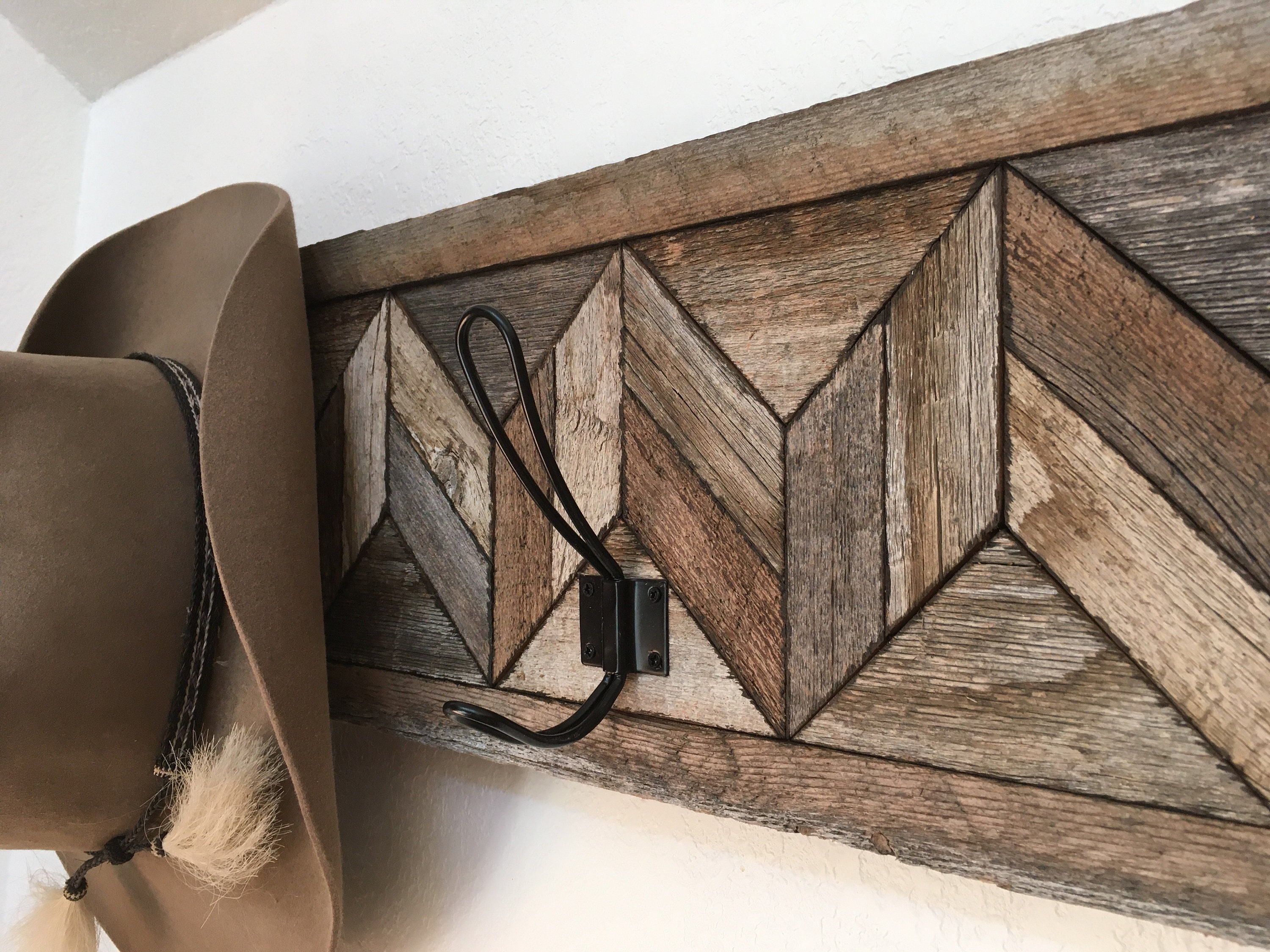 Rustic Wood Coat Rack Wall Mounted Entryway Decor - Etsy