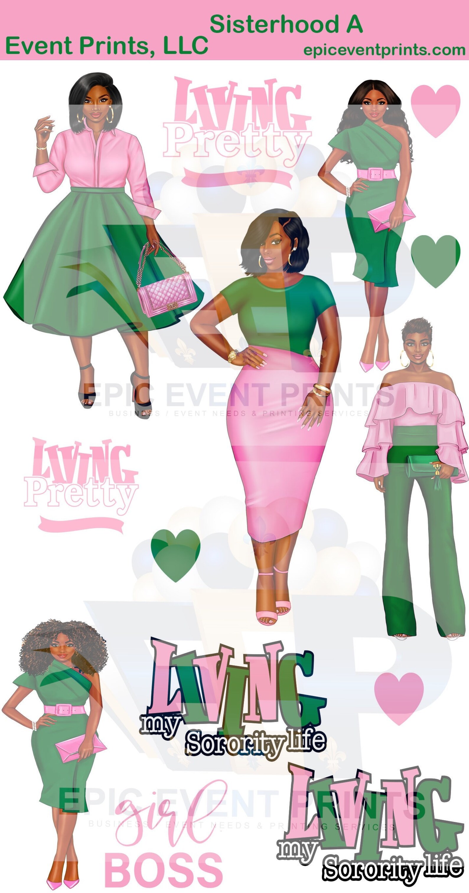 Sorority Life Stickers - Sisterhood A Inspired Stickers - Custom ...
