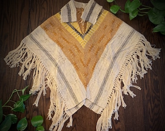Amazing Vintage 70s Suede Poncho With Doves and Flowers - Etsy