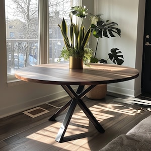 Custom Round Black Walnut Wooden Table Top - Ready to Use - Etsy