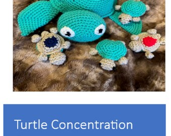 Turtle Plush Memory Game Crochet PATTERN Pdf NO SEW Easy - Etsy