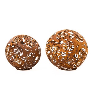 Dekokugel Edelrost, Patina Baroque Ball, Handmade Steel Garden ...