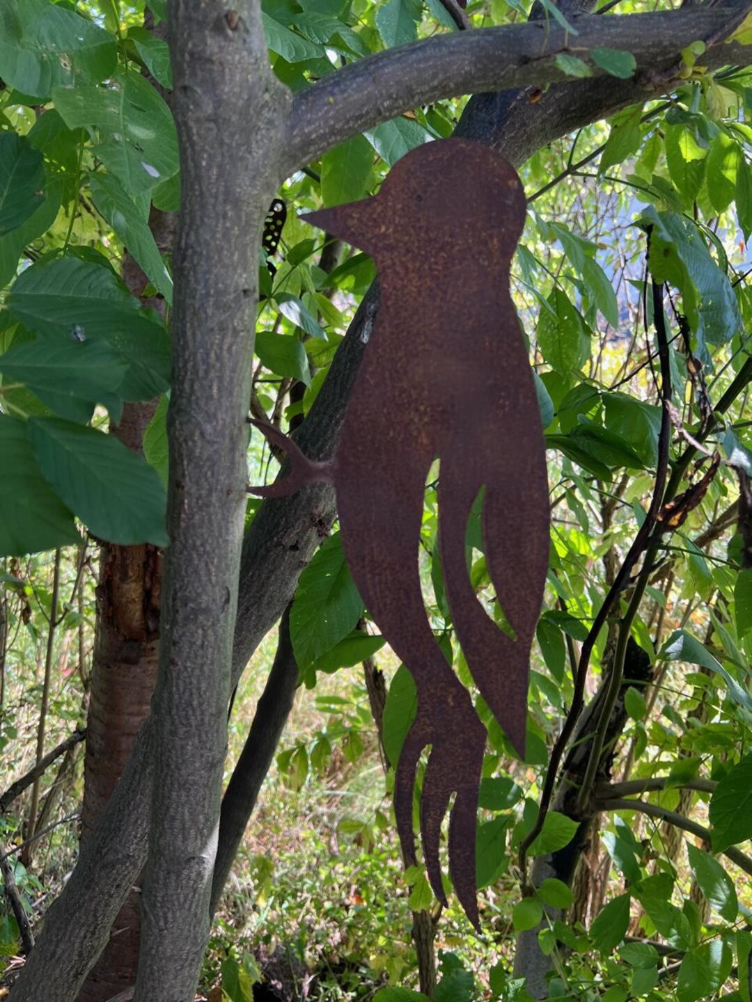 Metal Yard Fence Art Woodpecker Metal Bird Hanging Decoration – 40x15 ...