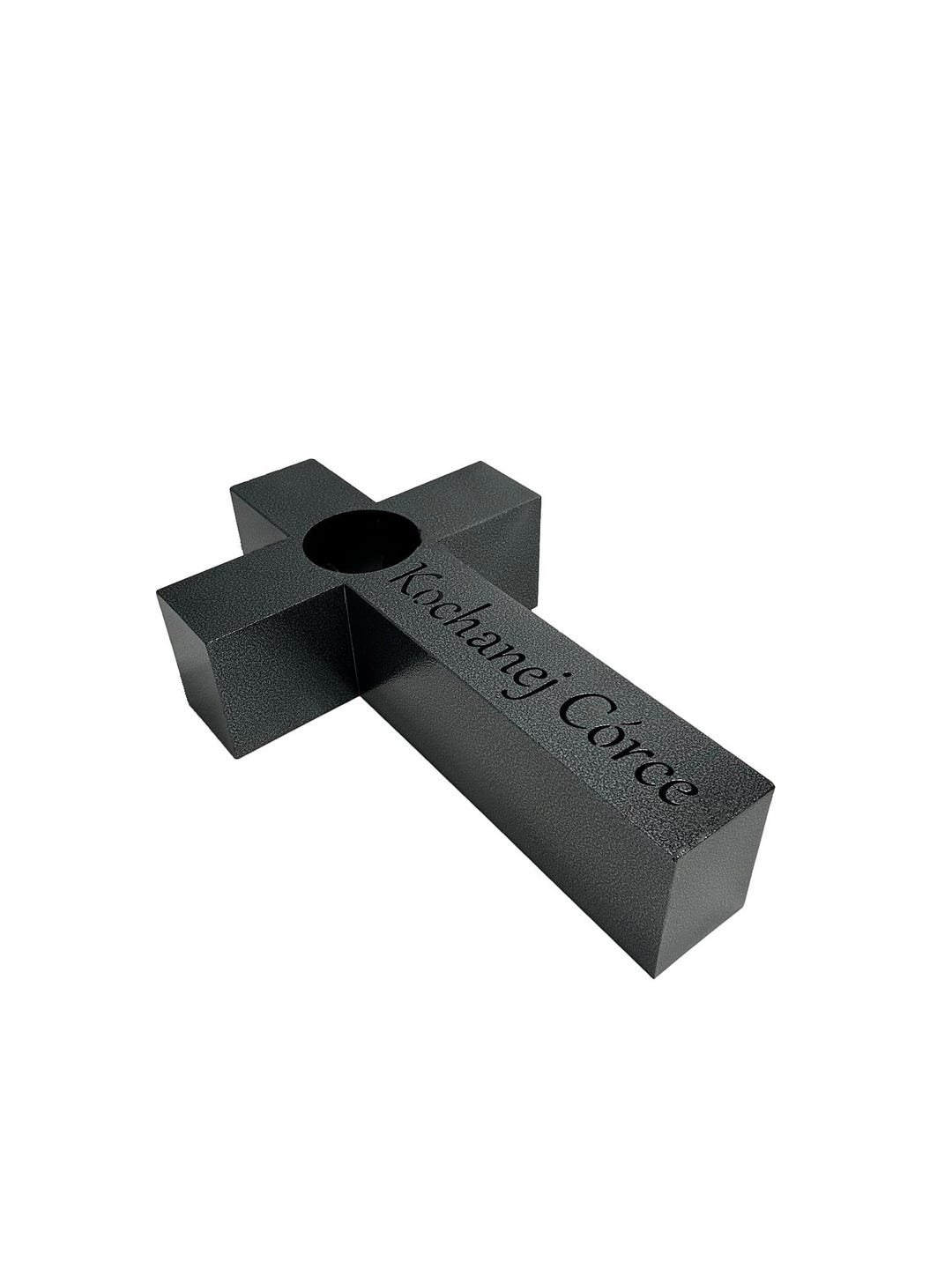 Marble-effect Grave Steel Cross With Protective Pads – Custom Text ...