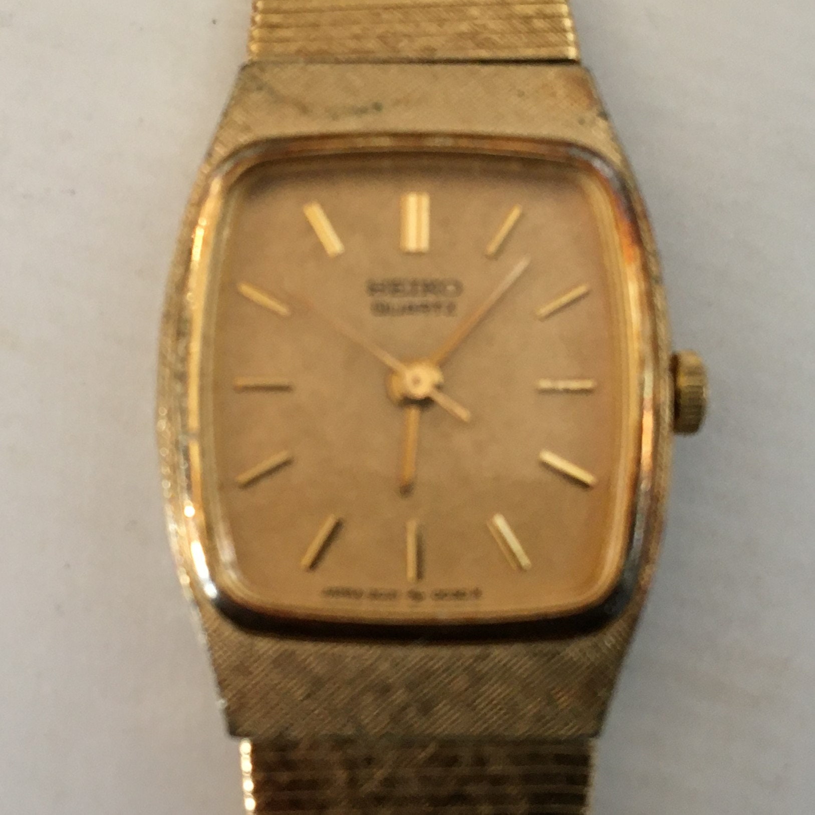 Vintage SEIKO Quartz Rectangular Dial Gold Ladies Watch 2C21-5009 18mm ...